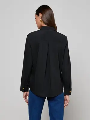 L'Agence Ellery Button-down Shirt - Black/gold