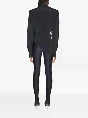 MUGLER Padded-shoulder Asymmetrical Shirt