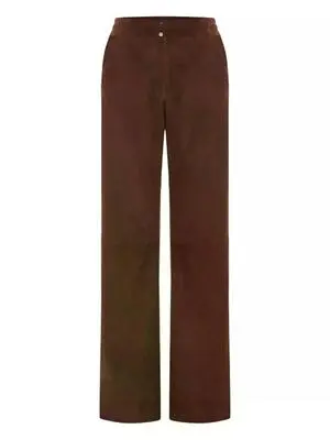 BIGARDINI Suede Straight Leg Trousers