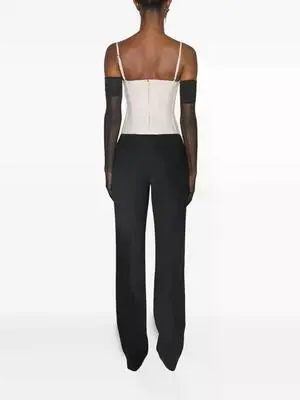 MUGLER Seamed-panelled Corset Top