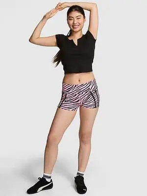 Pink Logo Shorts For Women