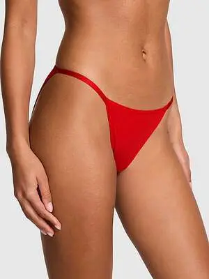 Pink Logo Cotton String Bikini Panty Red