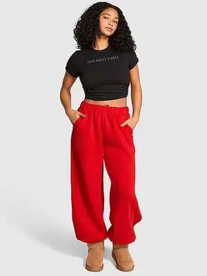 Pink Cuffed Sweatpants For Women