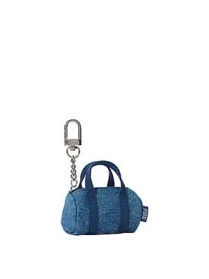 Pink Mini Duffel Keychain Charm - Blue