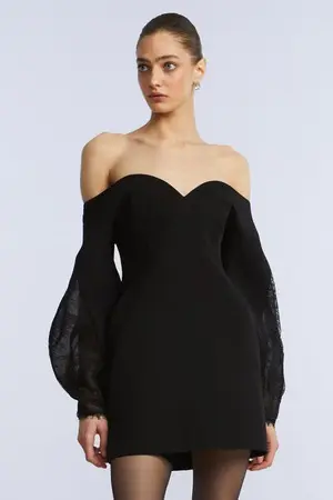 Bcbgmaxazria Lace Detail Cocktail Dress