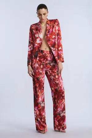Bcbgmaxazria Washed Floral Twill Blazer