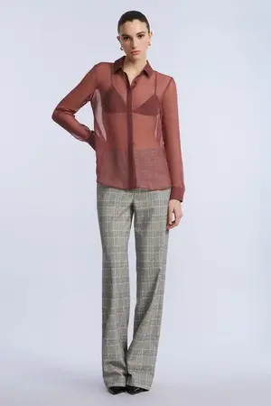 Bcbgmaxazria Chiffon Button-down Shirt