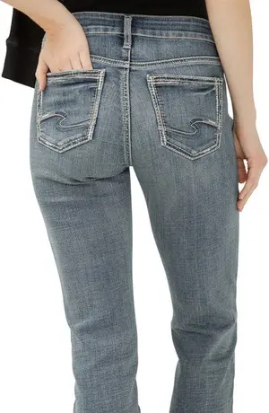 SILVER JEANS CO. Elyse Slim Straight-leg Jeans