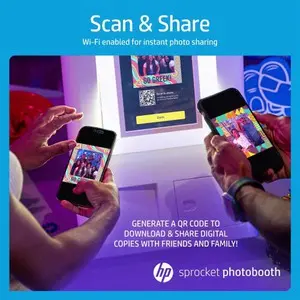 HP Sprocket Photobooth 3x4 Photo Printer Bundle