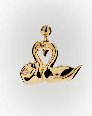 PDPAOLA Love Swans Charm