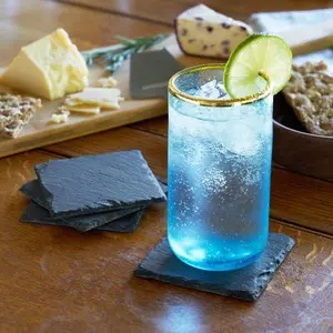 TWINE Square Slate Coasters Set Of 4