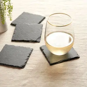 TWINE Square Slate Coasters Set Of 4