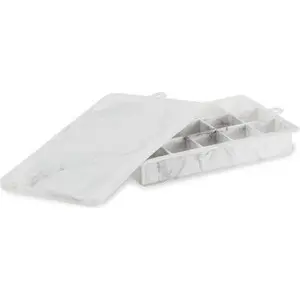 HOST 1.25" Ice Cube Tray With Lid - Gray Marble