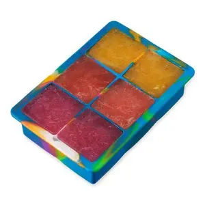 HOST 2" Ice Cube Tray With Lid - Colored Marble