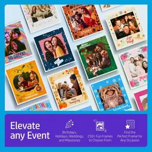 HP Sprocket Photobooth 3x4" Photo Printer Bundle - Pink