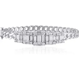 MINDI MOND Clarity 5 Cube Diamond Link Bracelet - 18kwg