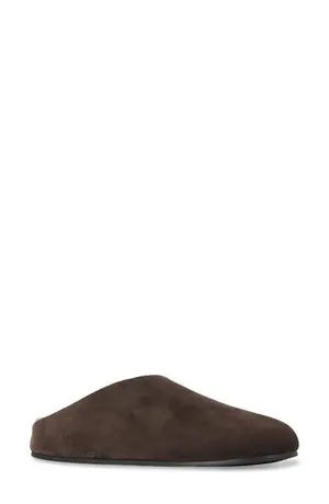 THE ROW Hudson Leather Mules - Lacquer Brown