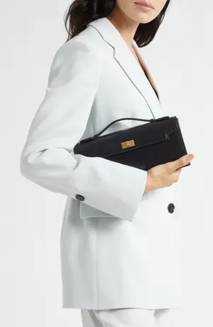 ANYA HINDMARCH Mortimer Leather Clutch - Black
