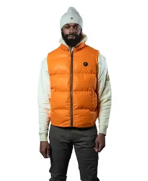 WOODPECKER Puffer Vest - Orange Diamond