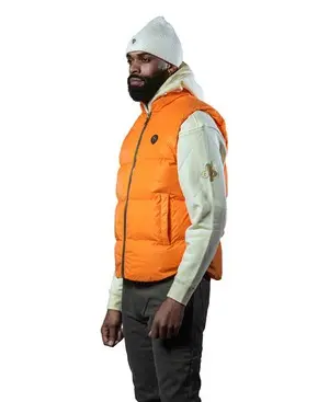 WOODPECKER Puffer Vest - Orange Diamond