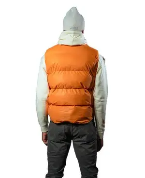 WOODPECKER Puffer Vest - Orange Diamond