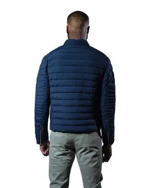 WOODPECKER Moto Style Zip-up Jacket - Navy