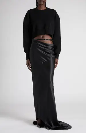 TOM FORD Sculptural Virgin Wool Blend Crop Sweater