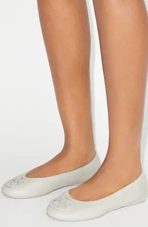 Tory Burch Reva Travel Ballet Flat - Ash Cloud