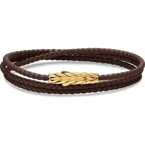 David Yurman Chevron Triple Wrap Bracelet - Brown