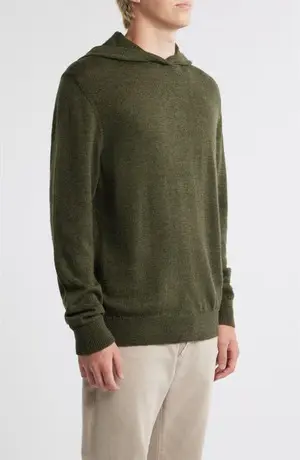 ALEX CRANE Campo Hooded Merino Wool Sweater - Pine