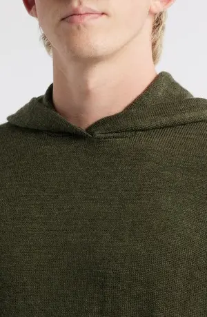ALEX CRANE Campo Hooded Merino Wool Sweater - Pine