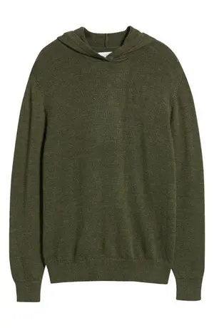ALEX CRANE Campo Hooded Merino Wool Sweater - Pine