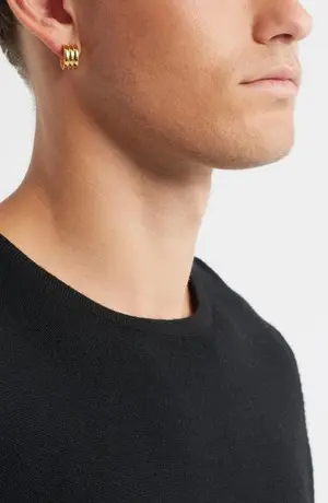 Nordstrom Ribbed Hoop Earrings