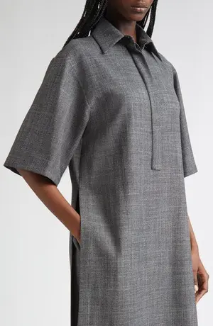 Michael Kors Wool & Silk Jaspé Twill Tunic