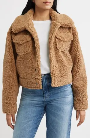 UGG Faux Shearling Trucker Jacket - Chestnut
