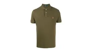 Polo Ralph Lauren Polo Shirt Ralph Lauren Short Sleeve Slim Fit Mesh Polo Shirt - Canopy Olive