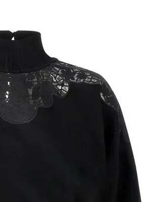 TWINSET Lace-insert High-neck Sweater