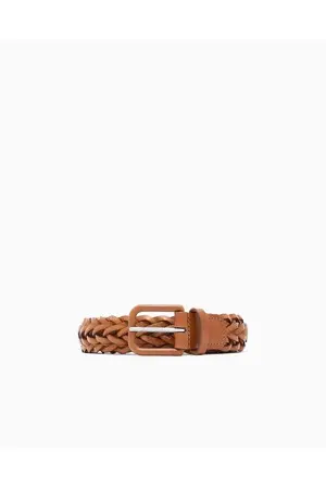 Giorgio Armani Braided Nappa Leather Belt - Gold
