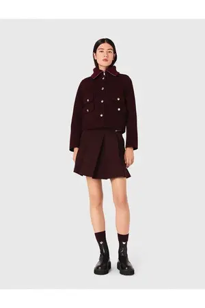 Maje Reversible Double-faced Jacket - Burgundy / Red