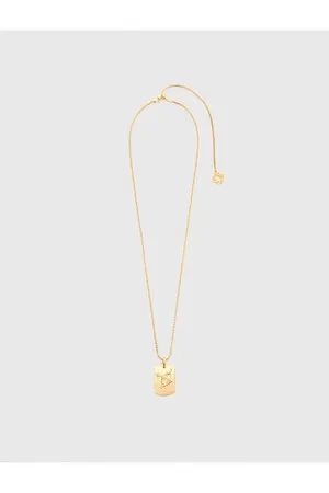 Maje Zodiac Sign Plaque Chain Necklace - Gold
