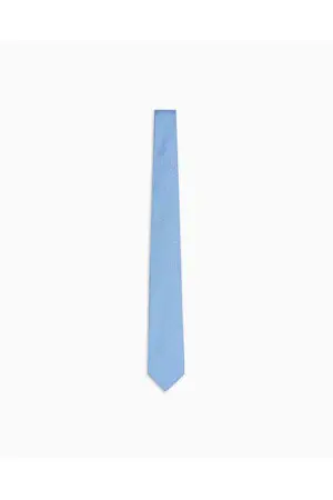 Emporio Armani Jacquard Micro-pattern Neck Tie - Blue