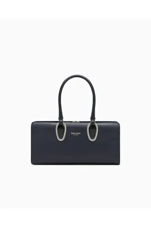 Giorgio Armani Leather Bauletto Bag - Black