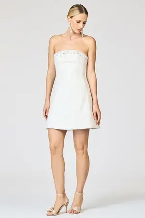 Sachin & Babi Strapless Tweed Mini Dress