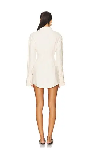 ALL THE WAYS Charitie Button Up Mini Dress - Cream