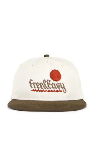 FREE & EASY High Summer Two Tone Snapback Hat - Natural & Brown