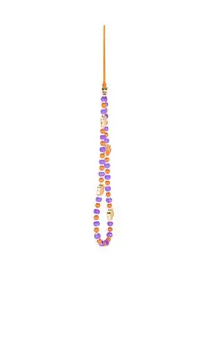 Baublebar Clemson University Beaded Phone Charm In Purple,pink - Multi
