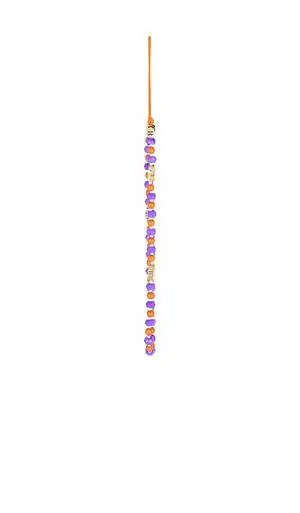 Baublebar Clemson University Beaded Phone Charm In Purple,pink