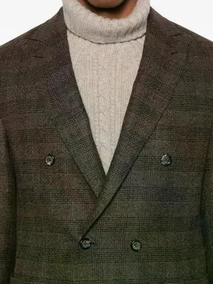 Canali Double-breasted Checked Blazer