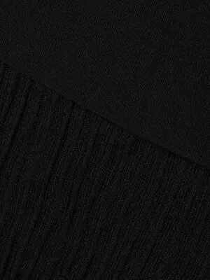 SKIMS Sheer Knit Foldover Long Skirt - Black