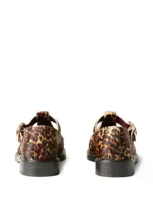 Claudie Pierlot Leopard Print Buckle Shoes